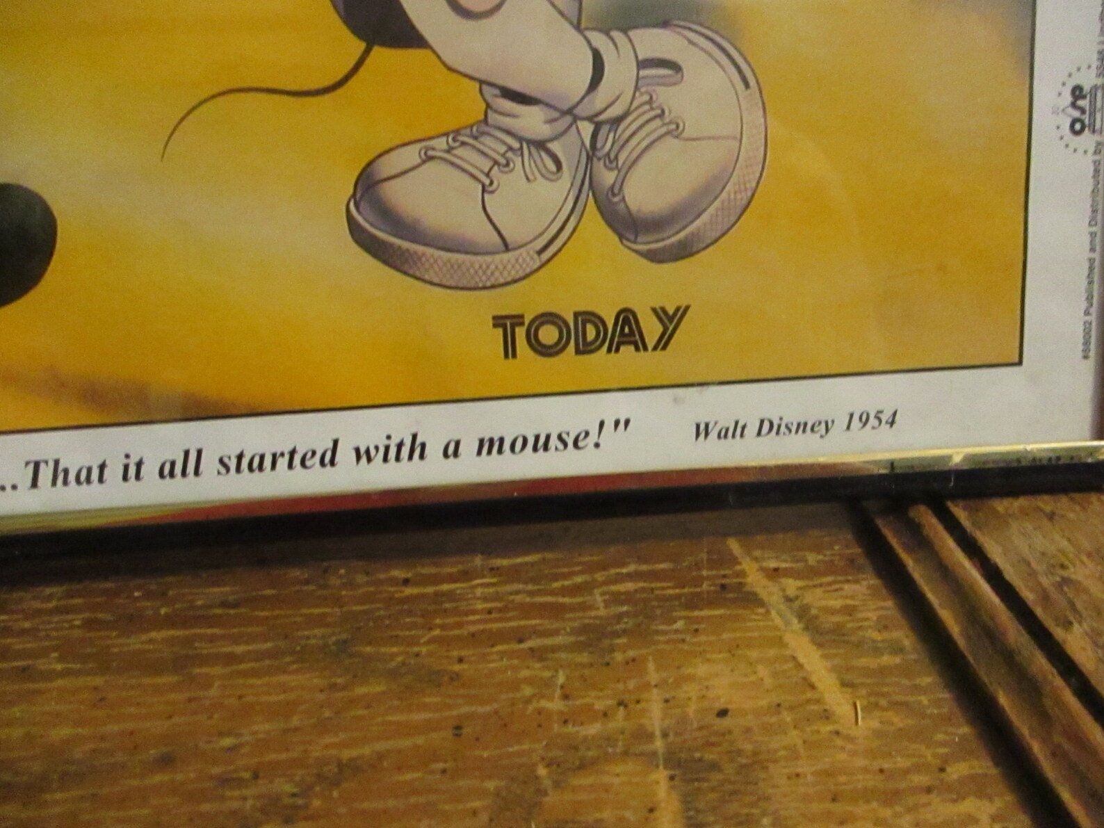 Mickey Mouse Poster Then and Now Framed 1986 - Etsy
