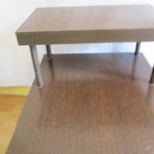 Step Side 2 Tiered Wood End Table Vintage Mid Century Modern - Etsy