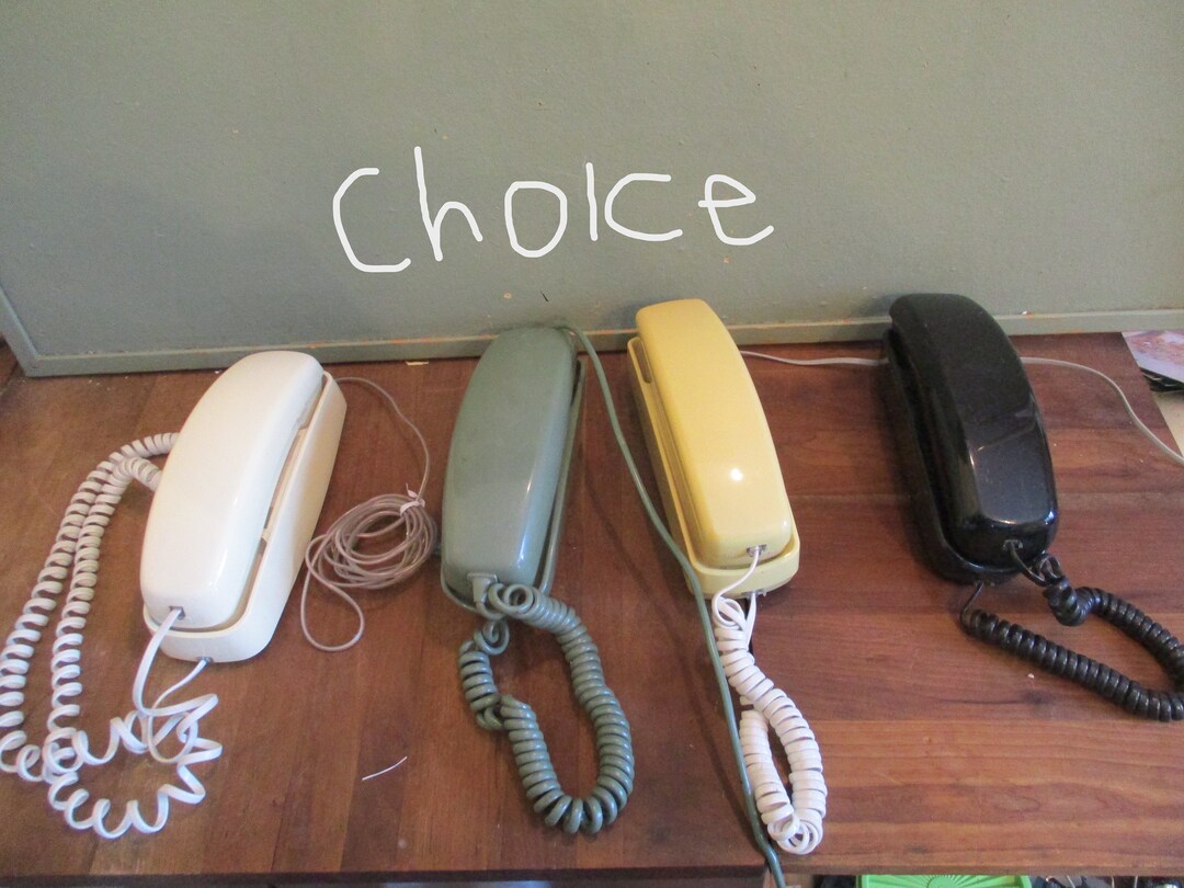 Slim Line Phones Push Button Telephone Untested CHOICE - Etsy