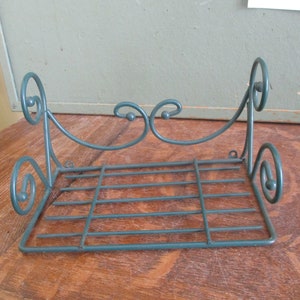 Shelf Green Metal Wall Vintage Display - Etsy