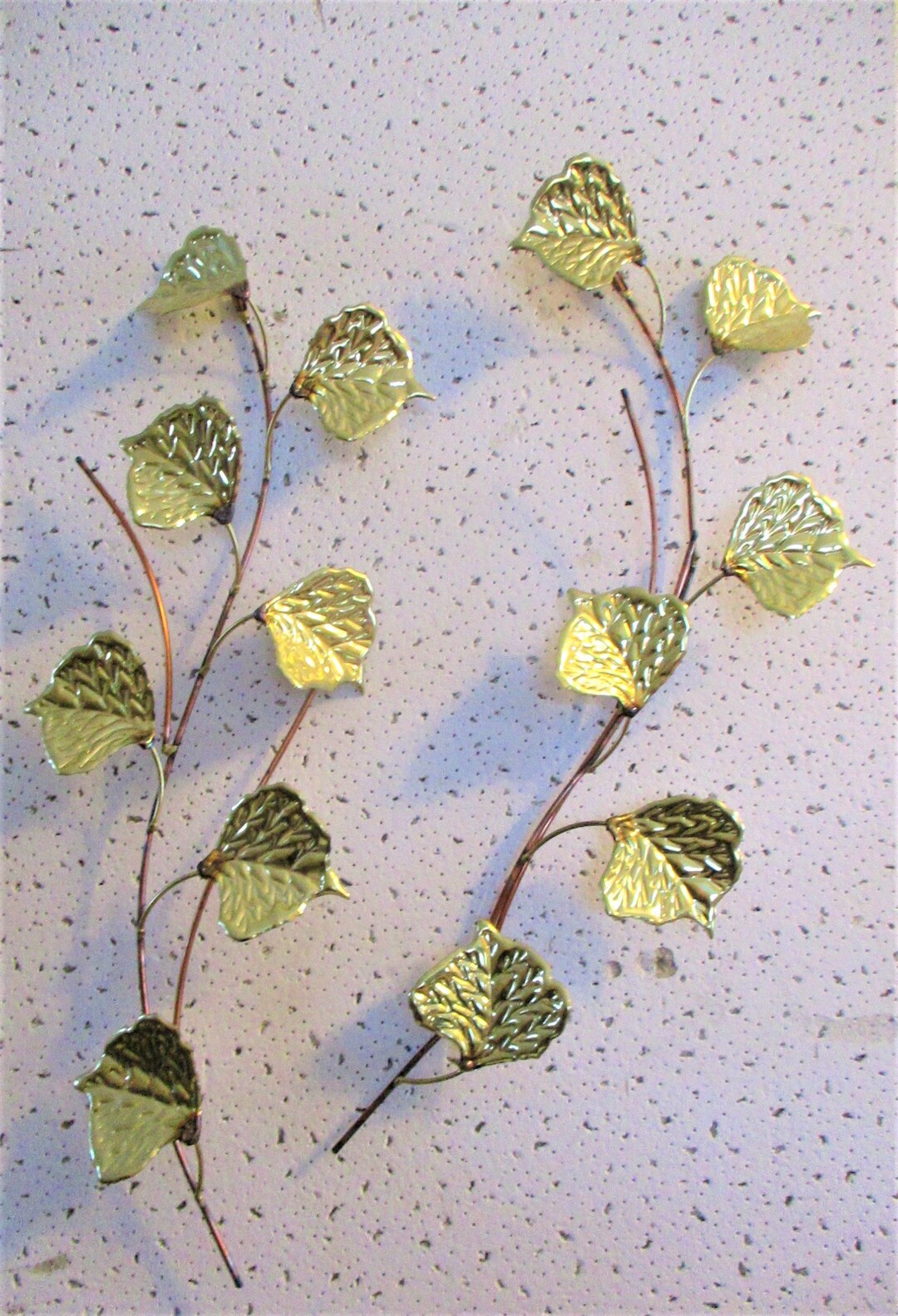 Metal Leaves Wall Decor Home Interiors Metal Vintage Set of 2 - Etsy