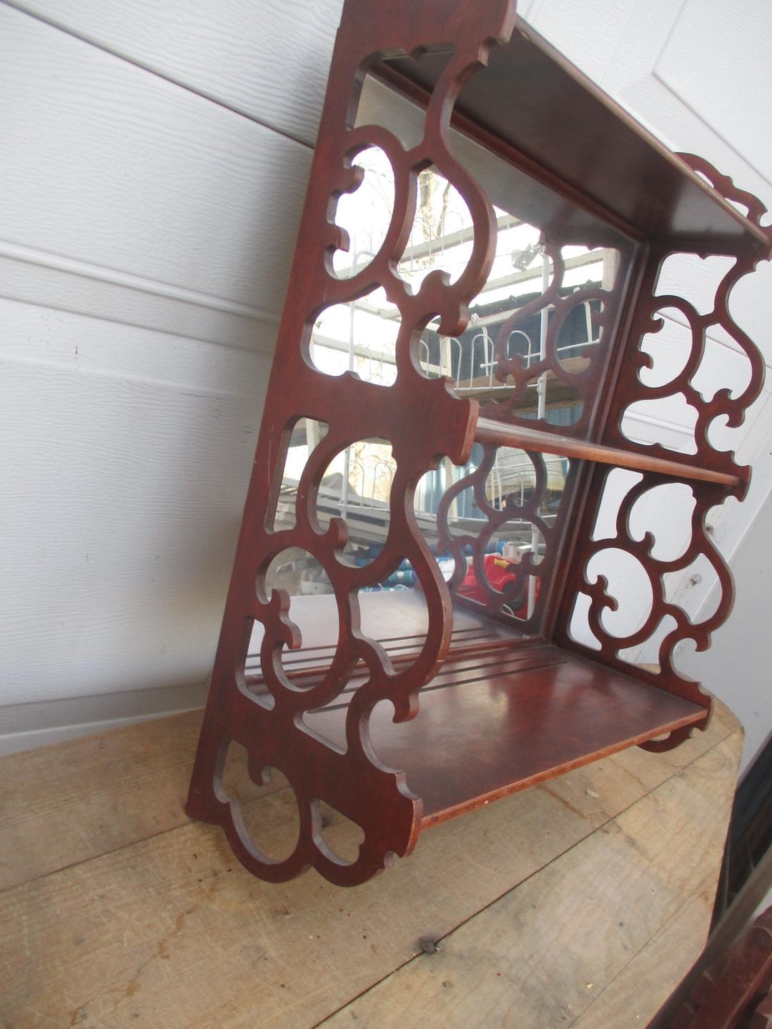 Mirrored Curio Double Plate Groove Knick Knack Vintage - Etsy