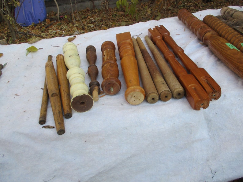 Wood Spindle Architecture Salvage Vintage Furniture Wood Working Part ...