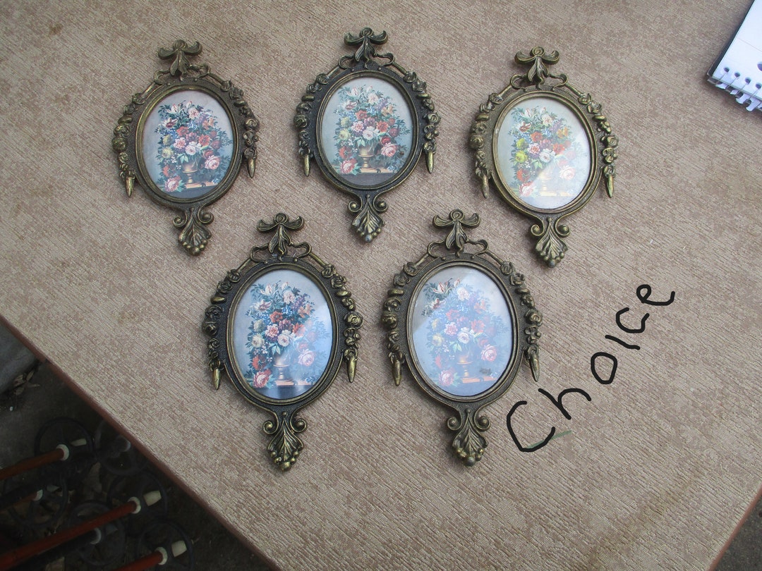 Ornate Metal Frames Made in Italy Oval Vintage CHOICE - Etsy