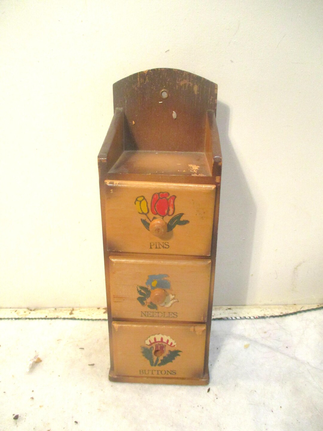 Sewing Dresser Drawers Notions Pins, Buttons, Needles Vintage - Etsy