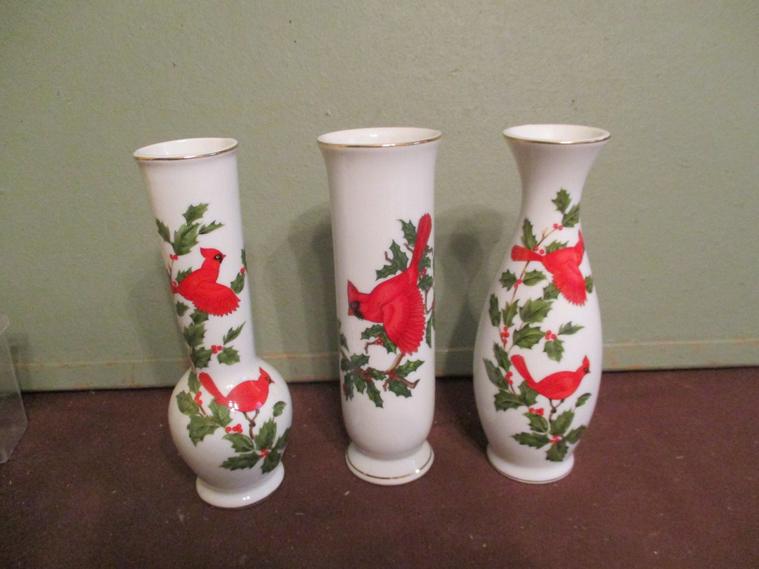 Vase Lefton China Cardinal Vintage Decor CHOICE - Etsy
