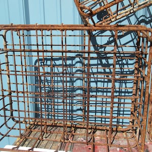 Rusty Metal Milk Bottle Crate Vintage Bottle Holder One Only - Etsy