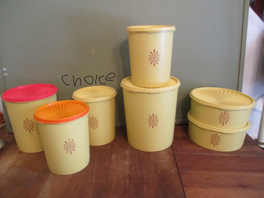 Tupperware Canister Sets Yellow Pale CHOICE - Etsy