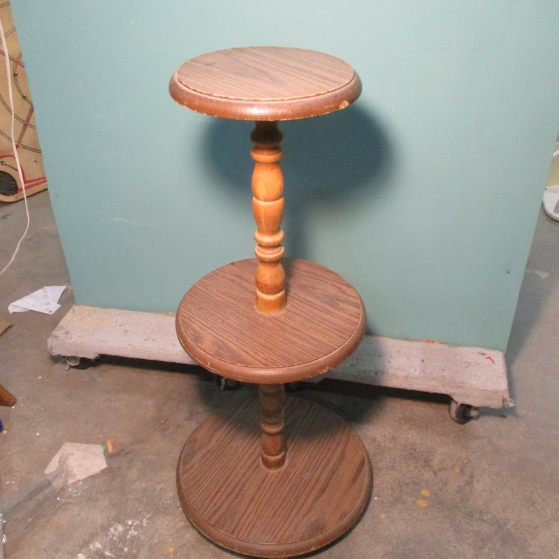 Vintage Tiered Accent Table - Etsy