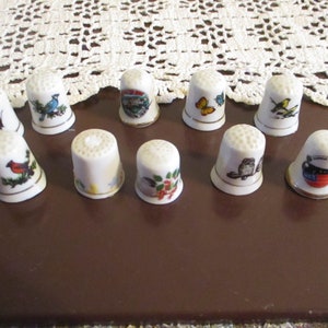 Thimbles Ceramic Porcelain Collectible Vintage Decor Lot of 10 - Etsy