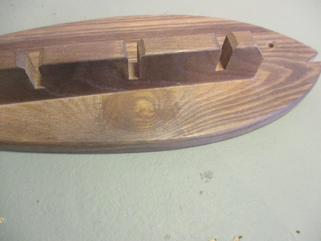 Rod Rack Wooden Fishing Holder Vintage - Etsy