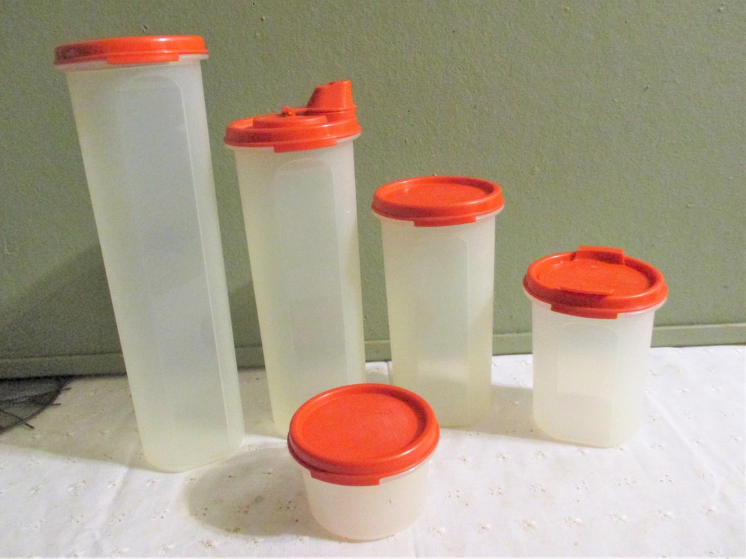 Tupperware Modular Mates Spaghetti Measurer Storage Red 5 Piece With ...