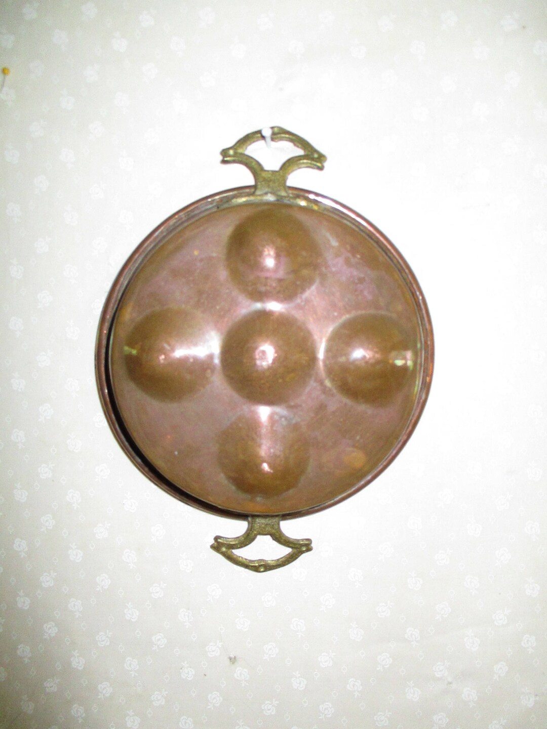 Copper Pan With Brass Handle, Escargot, Egg Like Old World Copper ...