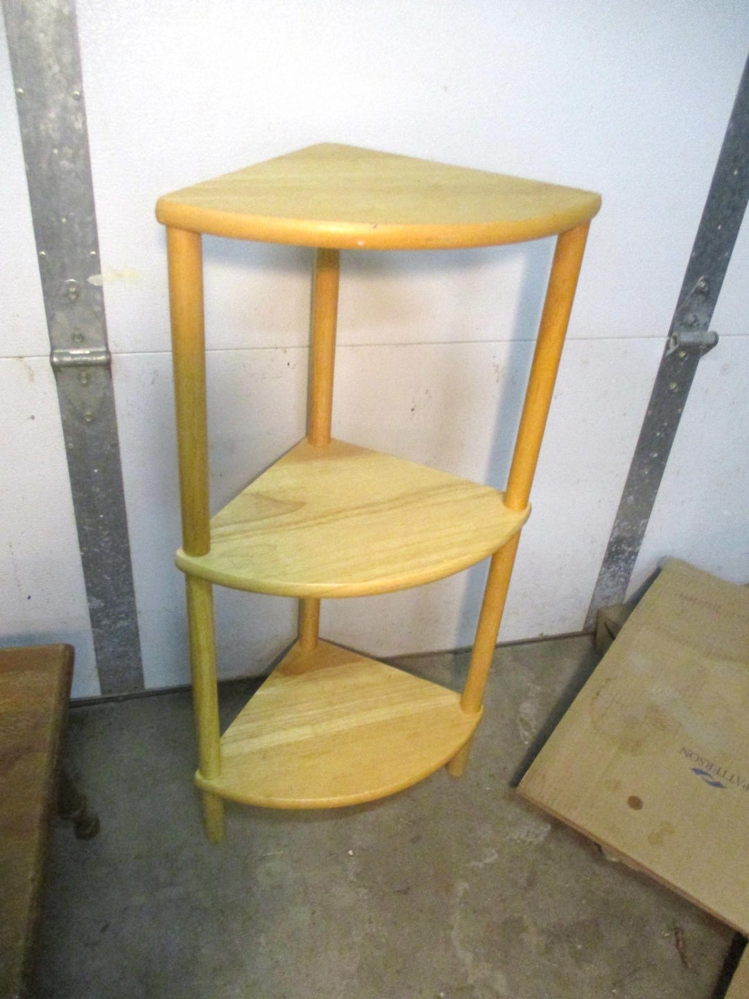 Corner Shelf Floor Table Spindle Display Vintage Knick Knacks Shipped ...