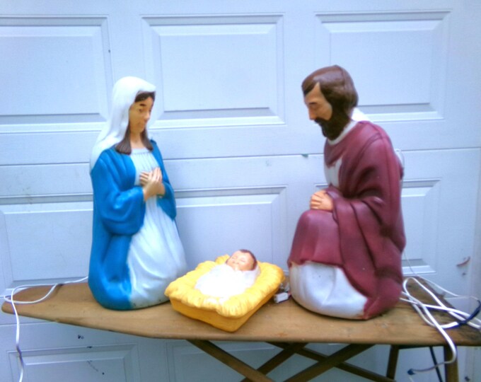 Nativity Joseph and Mary Holy Family Vintage Set of 3 - Etsy