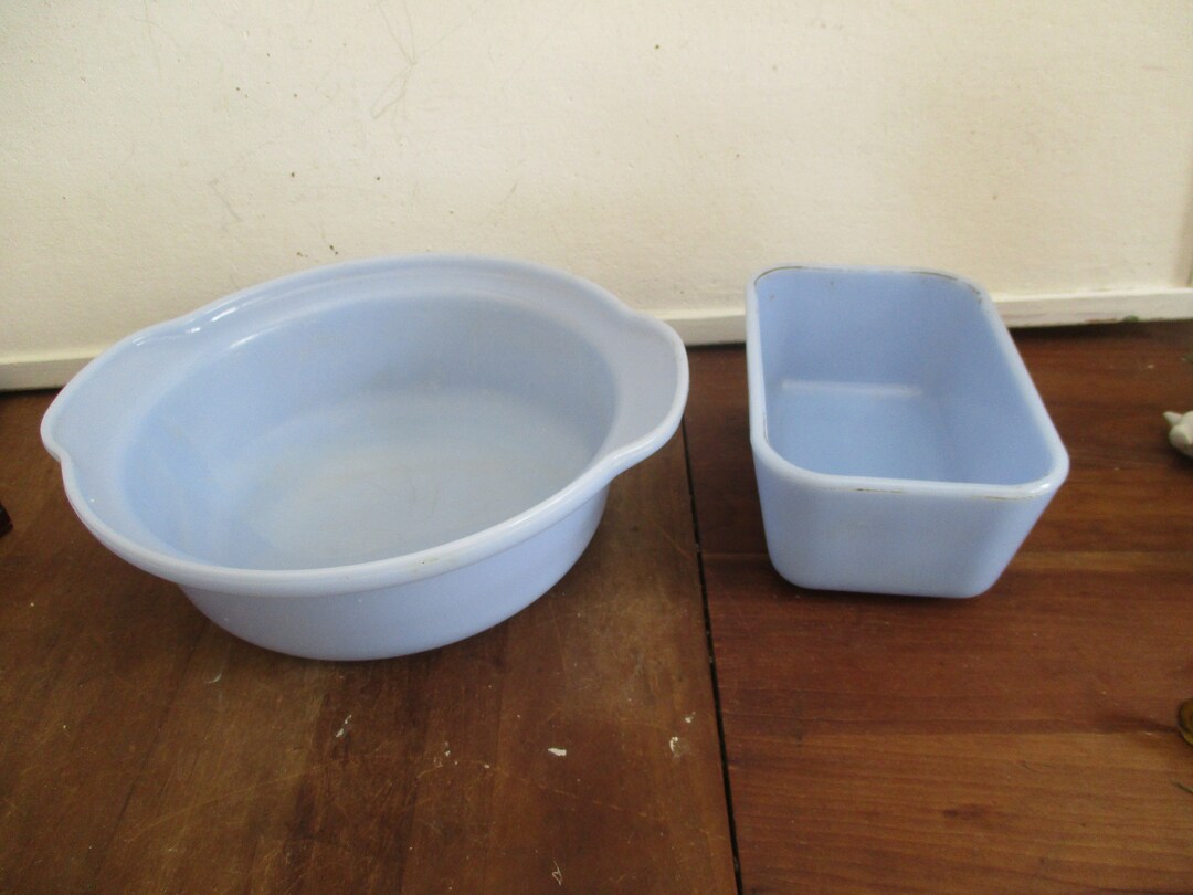 Pyrex Delphite Blue Refrigerator Dish or Casserole Vintage Canada ...