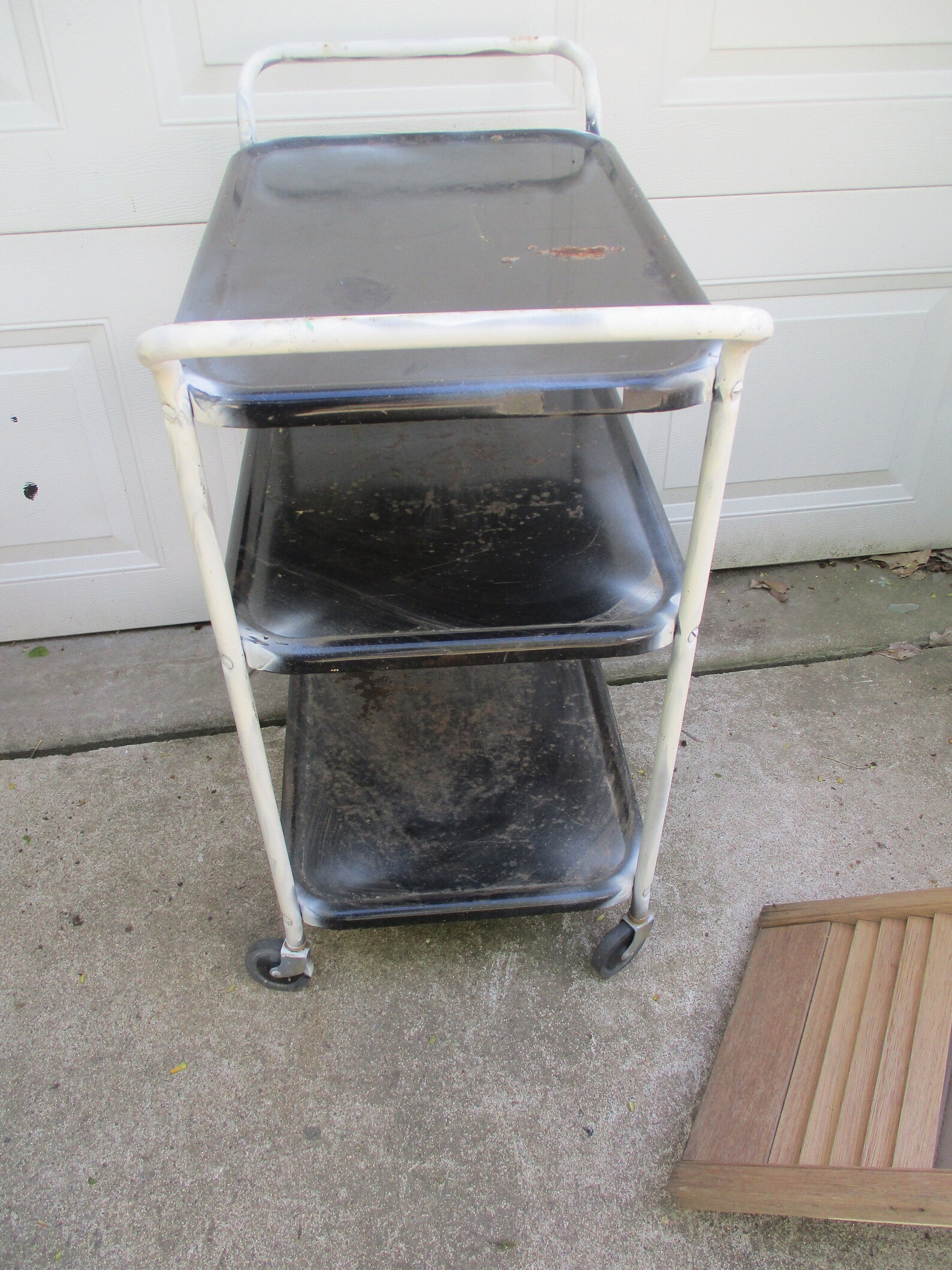 Rolling Metal Cart Serving Trolley 3 Tiered Shipped Disassembled ...