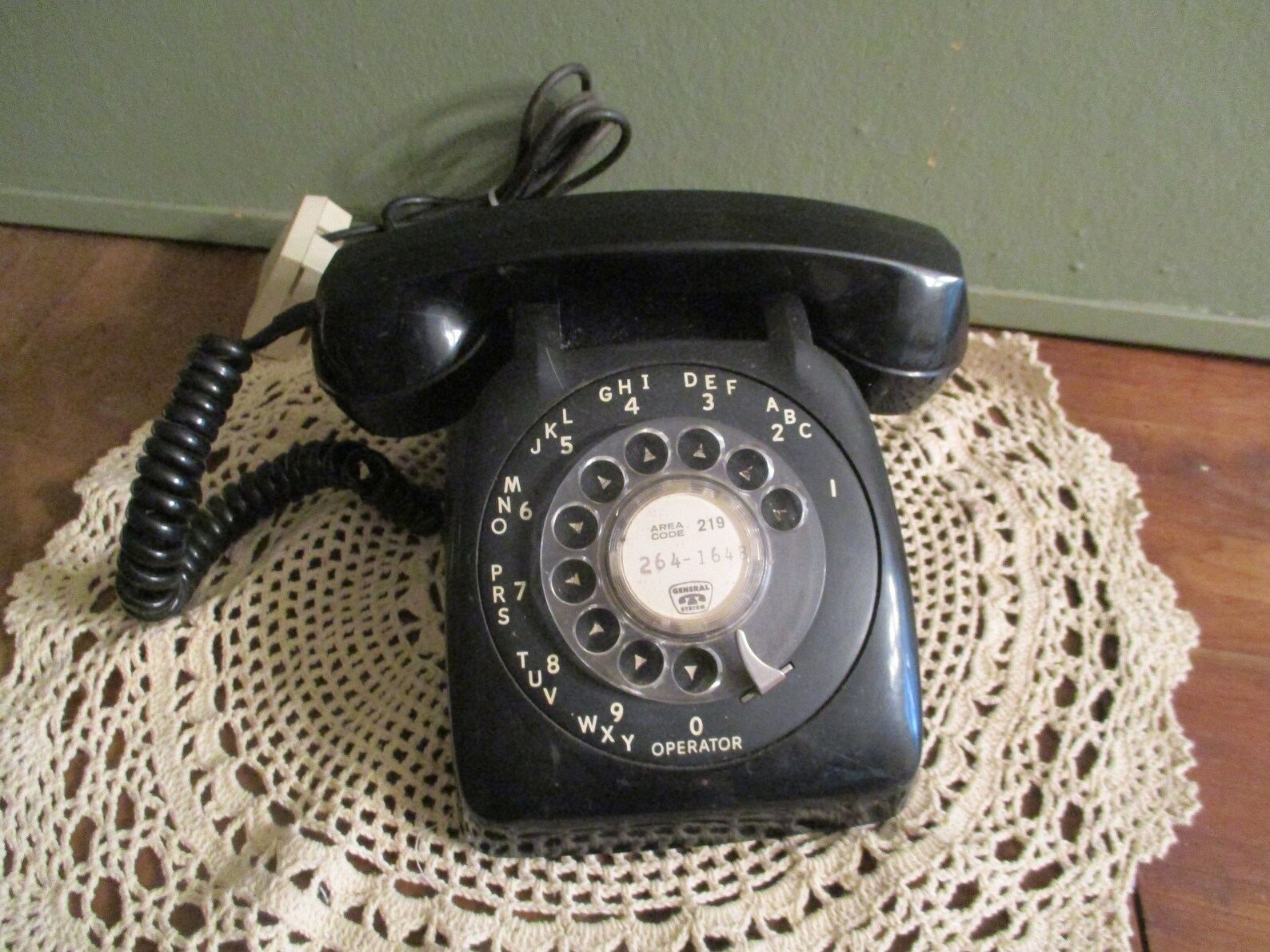 Rotary Telephone Automatic General Desk Model Black - Etsy