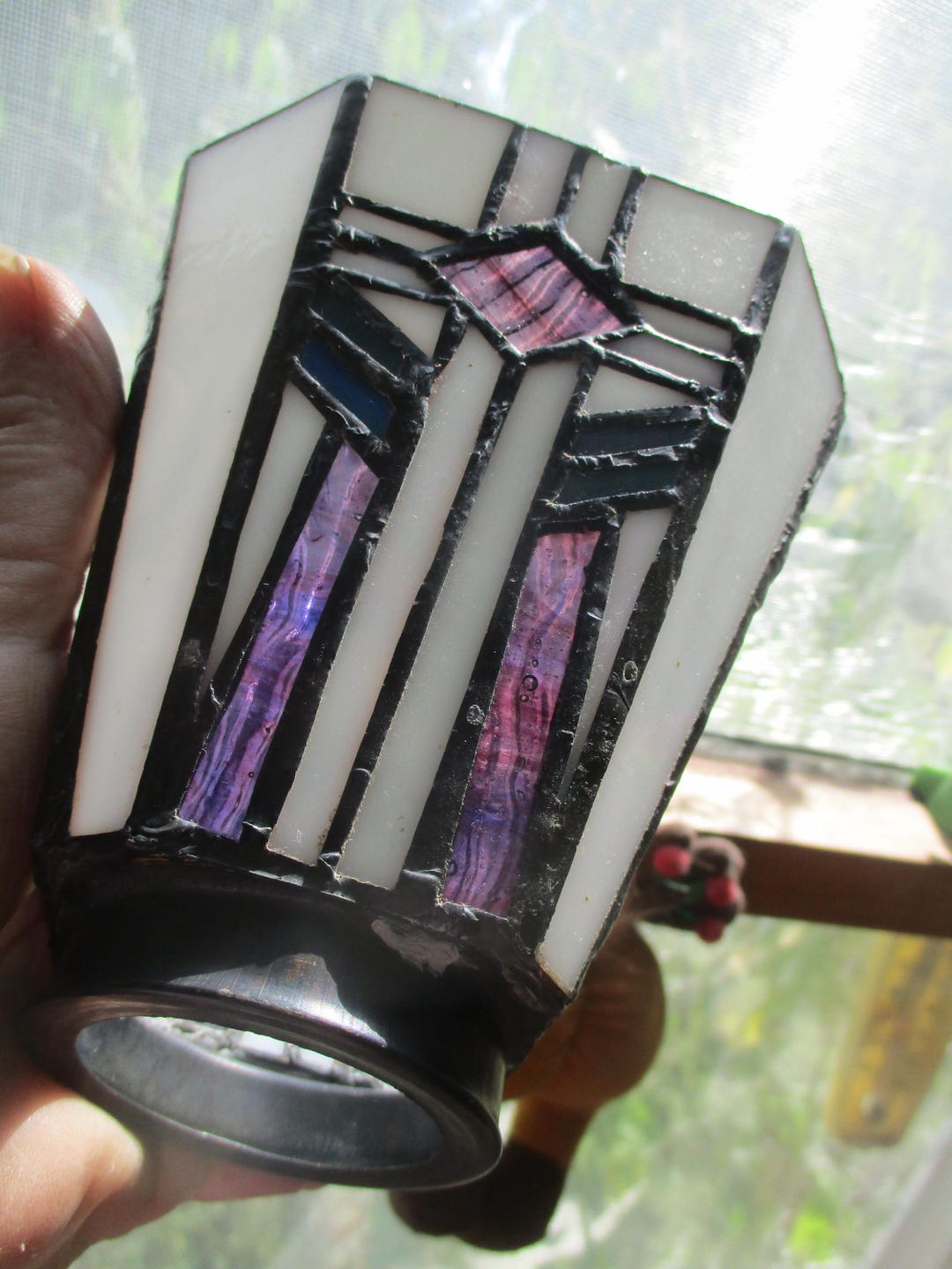 Stain Glass Lamp Top Replacement Part Vintage - Etsy