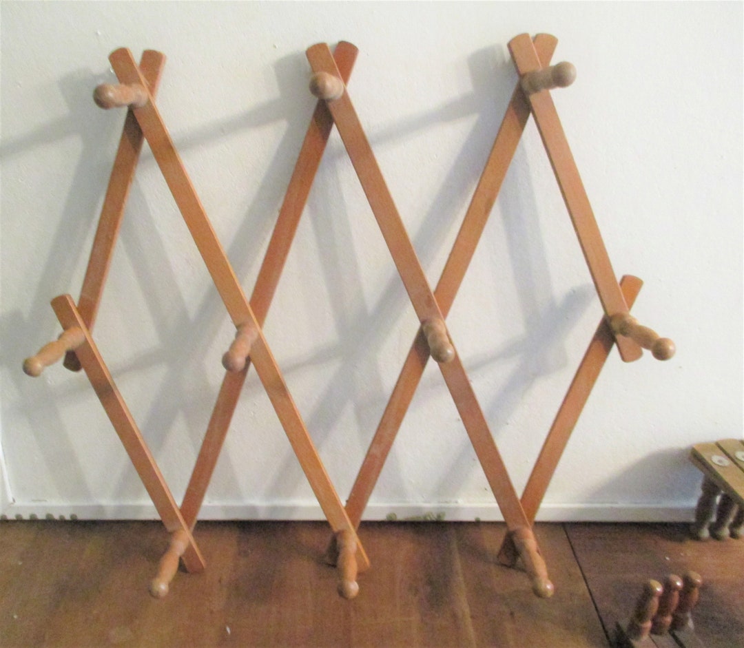 Accordion Wood Peg Rack to Hold so Many Things, Large CHOICE - Etsy
