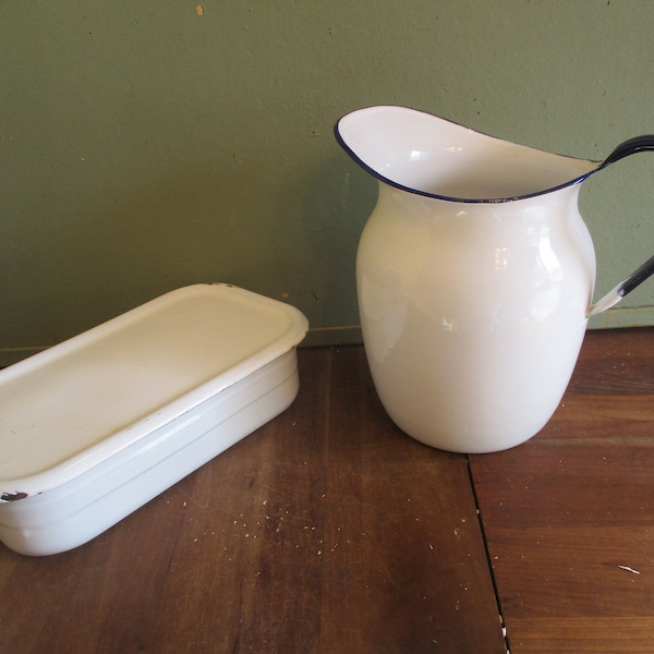 Enamel Pitcher - Etsy