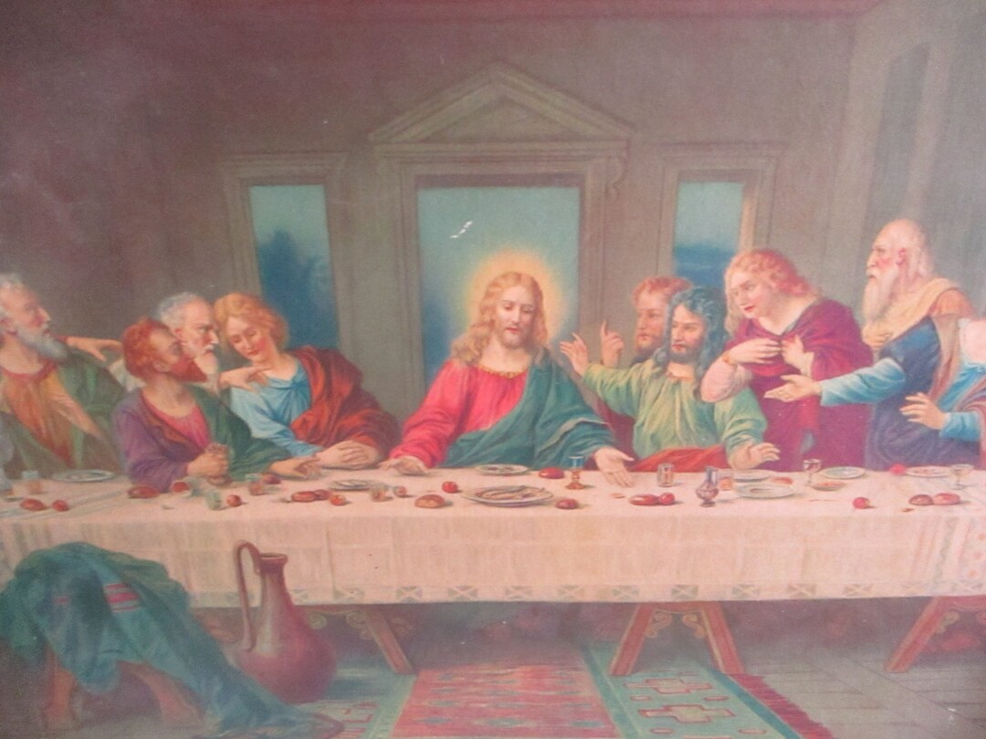 Last Supper Large Picture 21 1/2 X 17 1/2 Vintage - Etsy