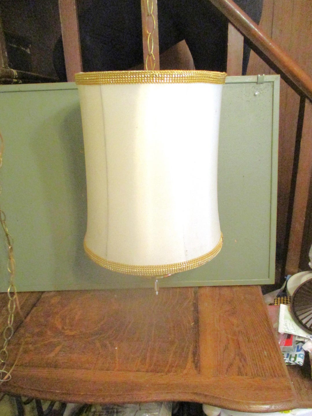 Swag Lamp Gold Triple Light Vintage Hanging Pendant Chain - Etsy