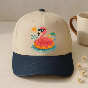 Summer Flamingo Embroidery Pattern – Cute DIY Beach Hoop Art, Easy Beginner Hand Stitch Project ...