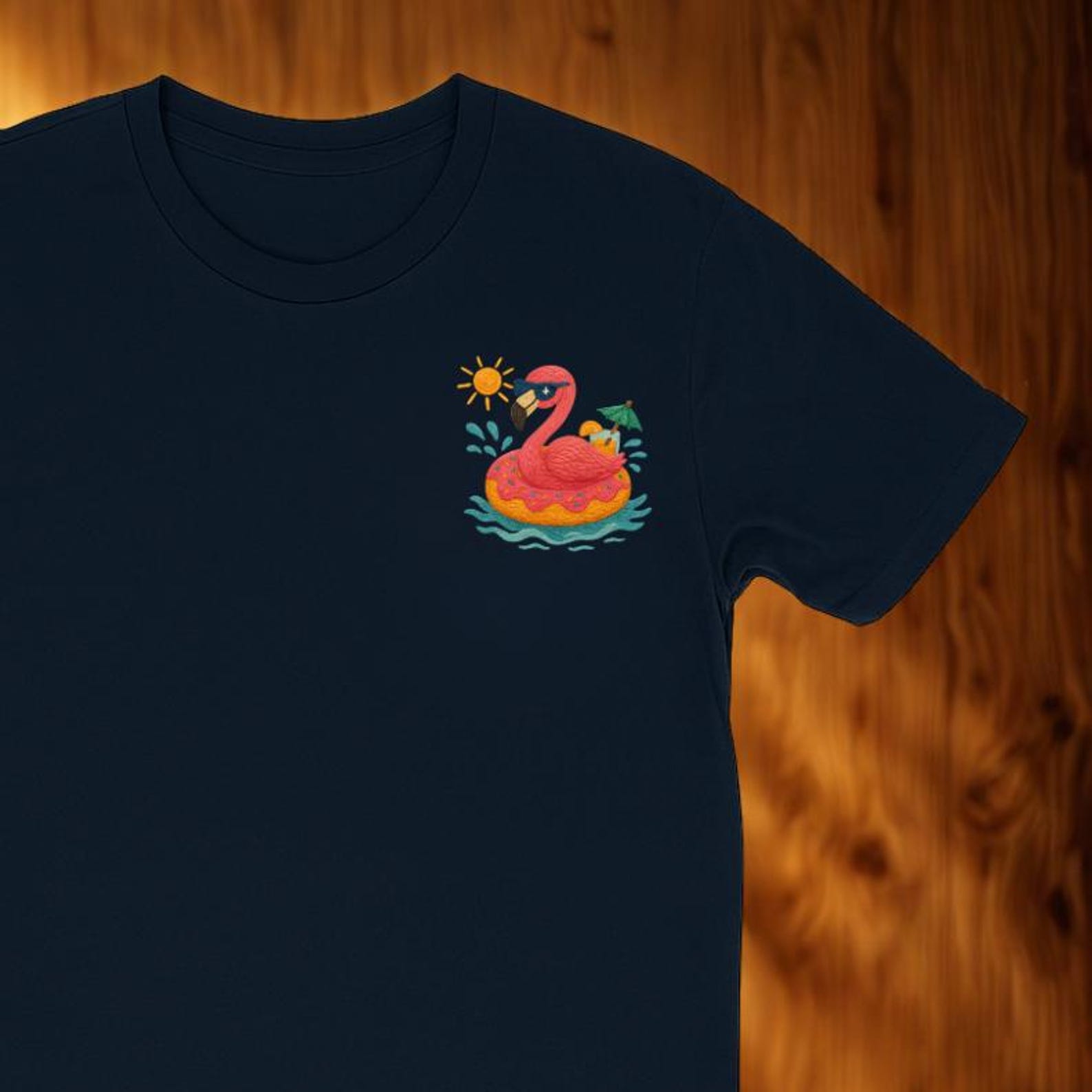 Summer Flamingo Embroidery Pattern – Cute DIY Beach Hoop Art, Easy Beginner Hand Stitch Project ...