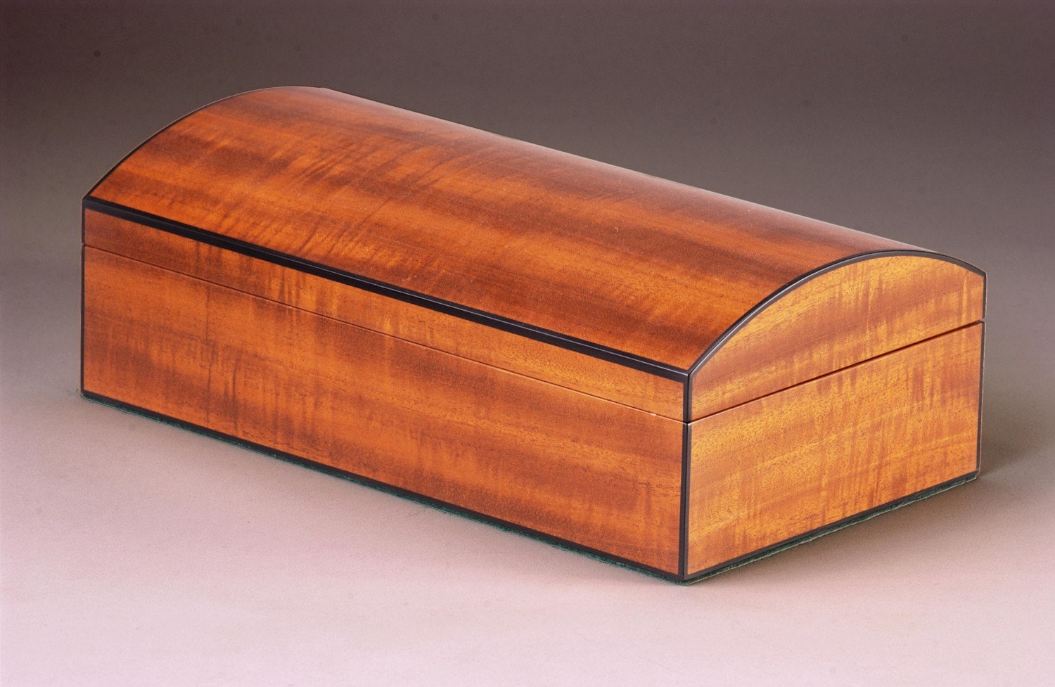 Modern Decorative Handmade Wood Jewelry Box Mahogany With Ebony Inlays ...