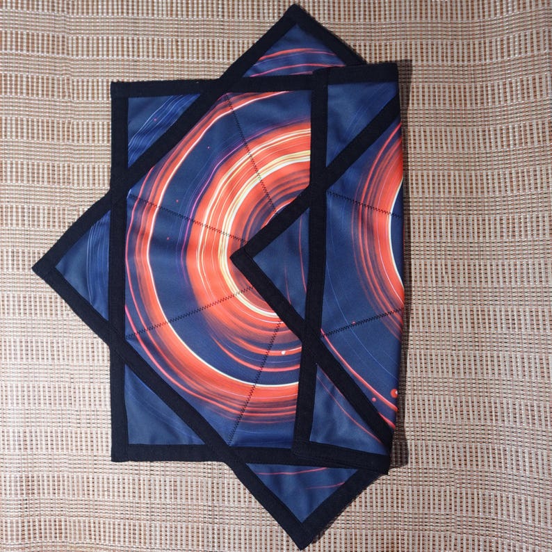 Flowstar Blacklight Beginners UV Reaction Flow Star Spinning Cloth Easy to Rotate Sided Print ...