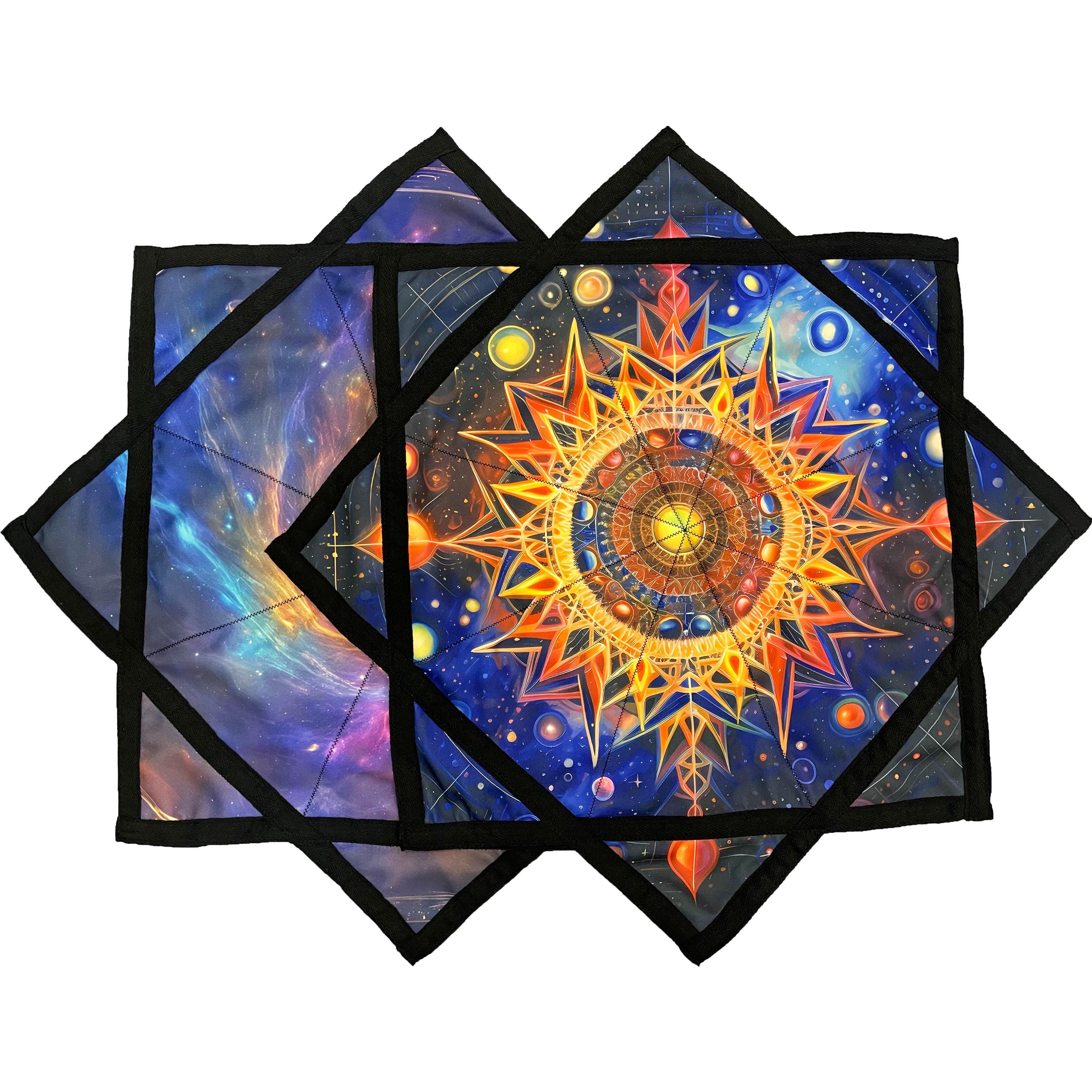 Flowstar Beginners Flow Star Spinning Cloth Easy to Rotate Sided Print Juggling Toy Fingertip ...