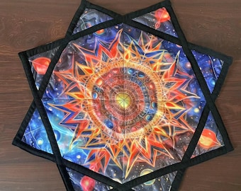 Flowstar Beginners Flow Star Spinning Cloth Easy to Rotate Sided Print ...