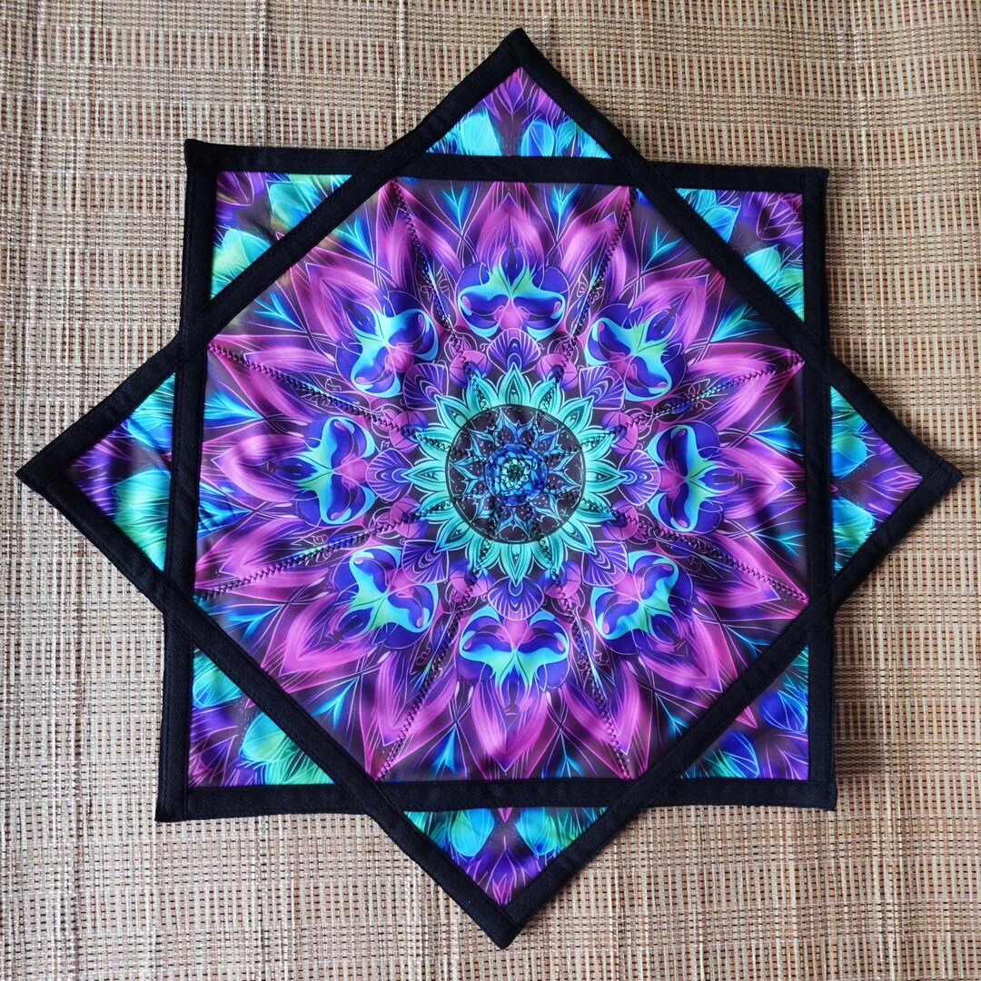 Flowstar UV Reaction Flow Star Spinning Cloth Easy to Rotate Sided Print Fingertip Rotating Flow ...