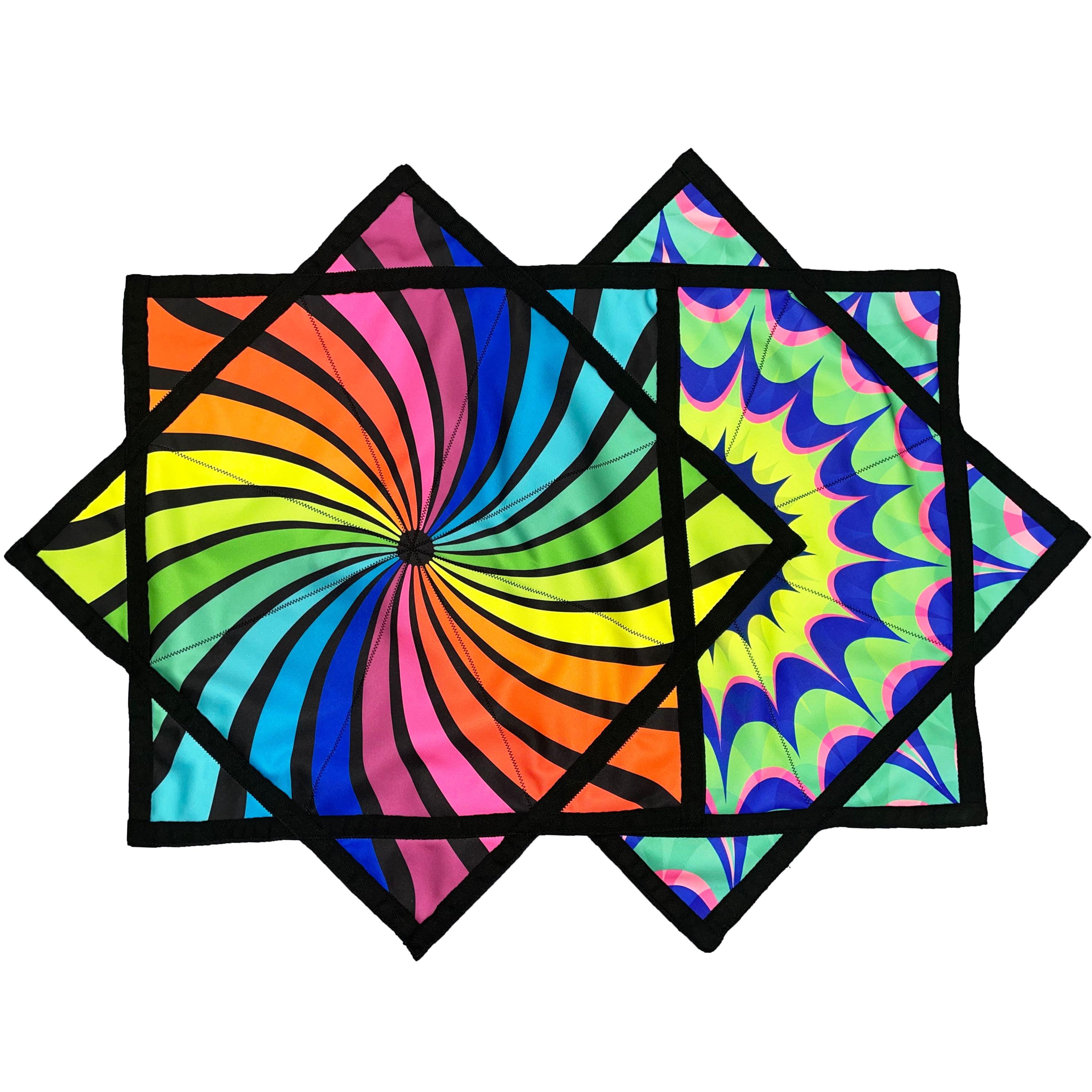 Flowstar Beginners Flow Star Spinning Cloth Sided Print Fingertip ...