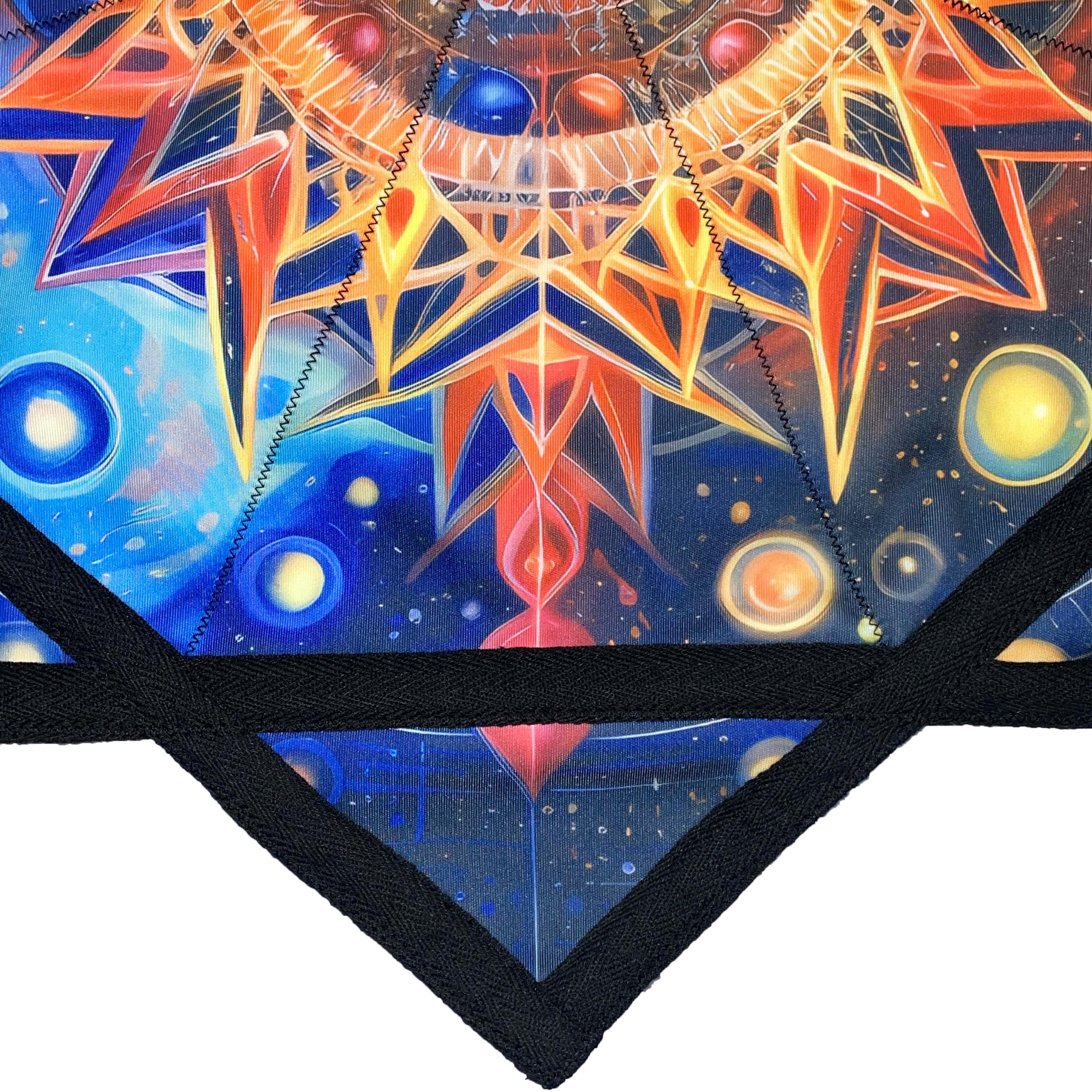 Flowstar Beginners Flow Star Spinning Cloth Easy to Rotate Sided Print Juggling Toy Fingertip ...