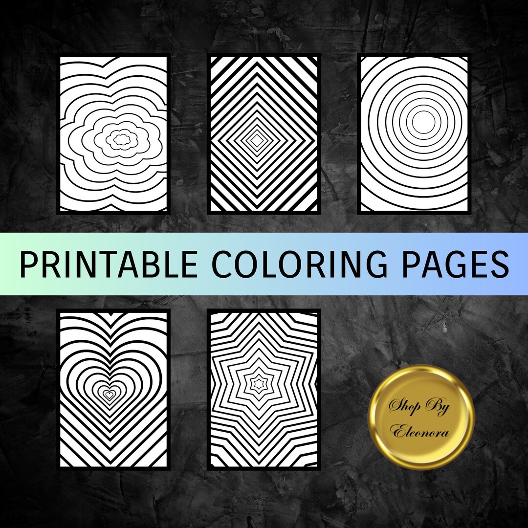 10-page Printable Coloring Bundle | Color and Relax | A4 PDF - Etsy