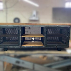 Industrial TV Cabinet Loft TV Cabinet Unique TV Stand Steel Tv Stand - Etsy
