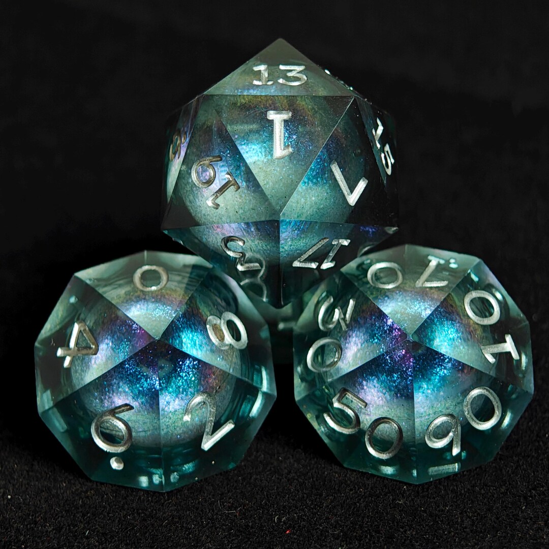 Quicksand Liquid Core Dice, Liquid Core Dnd Dice, Handmade Liquid Core ...