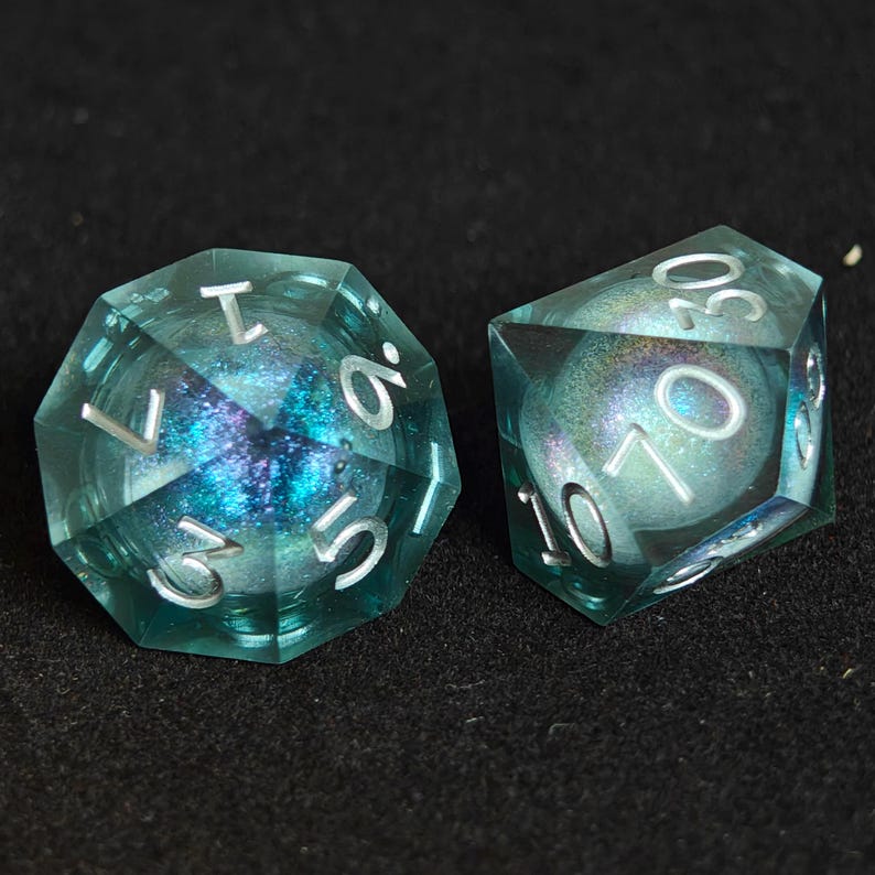 Quicksand Liquid Core Dice, Liquid Core Dnd Dice, Handmade Liquid Core ...