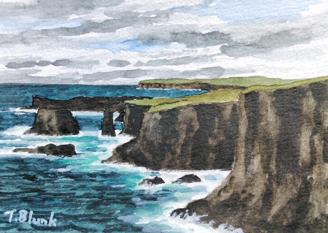 ORIGINAL WATERCOLOR - Esha Ness, Shetland Islands, Scotland - Etsy