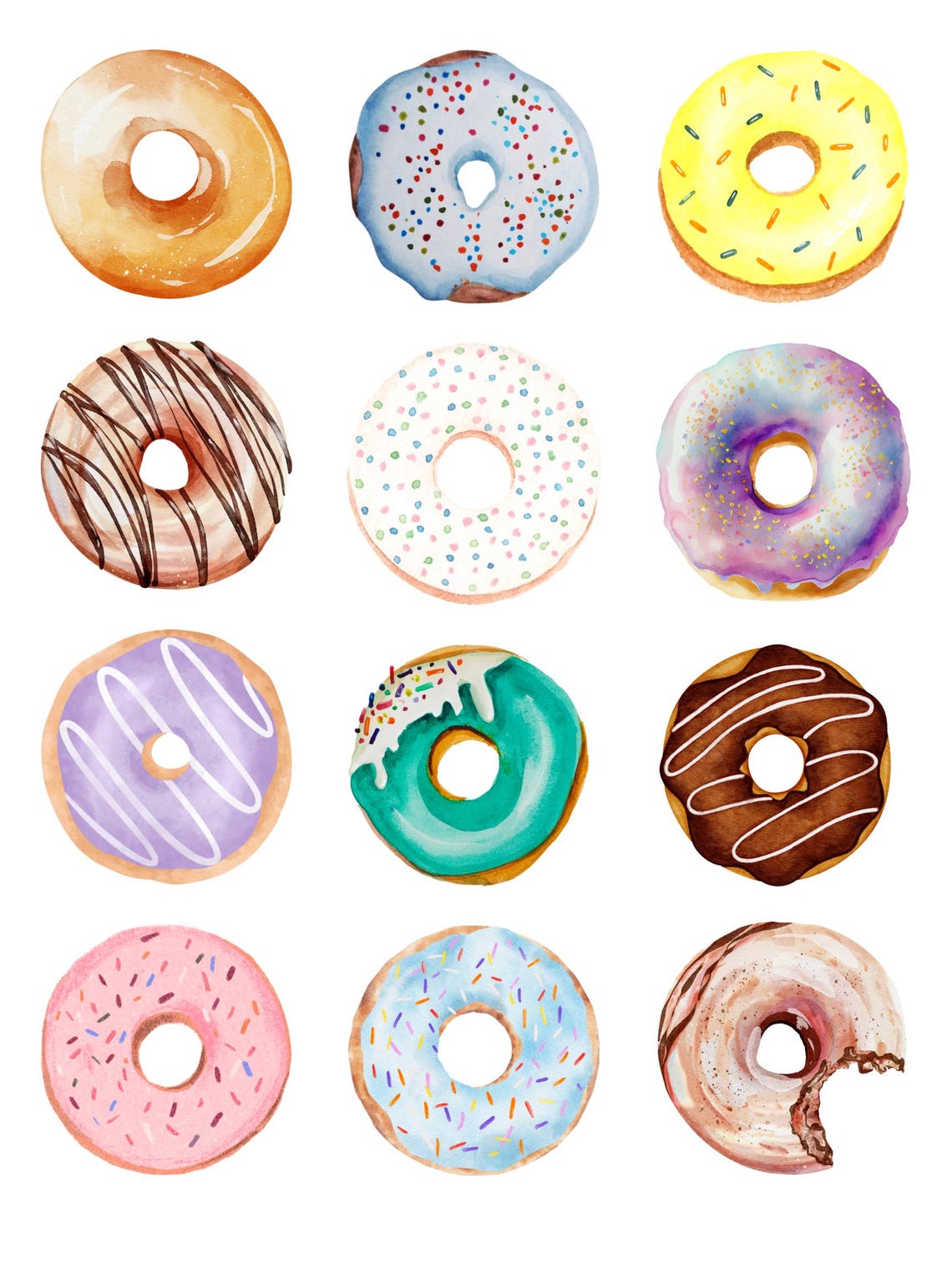 Donut Dozen Art Print - Etsy