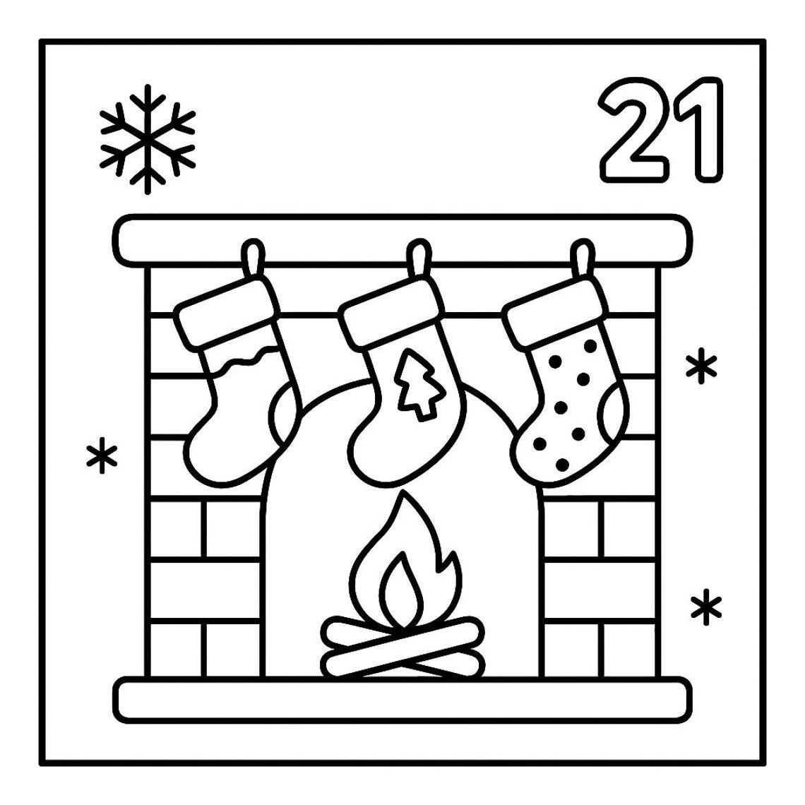 Christmas Advent Calendar Coloring Book - 24 Cozy Pages (digital ...