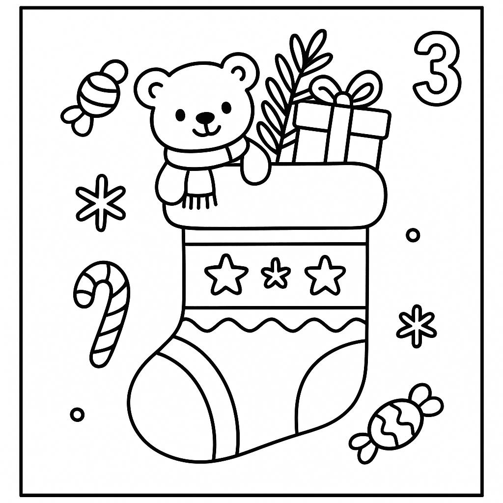 Christmas Advent Calendar Coloring Book - 24 Cozy Pages (digital ...