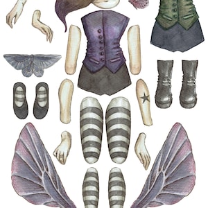 DIY Fairy Paper Craft Doll Printable Faery Art - Etsy