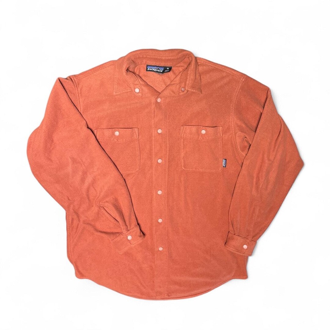 Patagonia Vintage Terra Cotta Long Sleeve Snap Front Shirt Size Medium ...