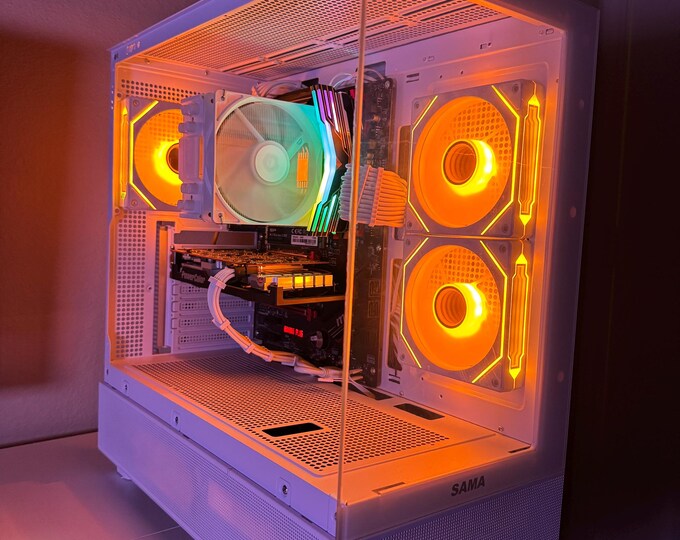 Gaming PC cherytree Intel I5 RTX 4060 Pink Gaming PC Liquid Cooled ...