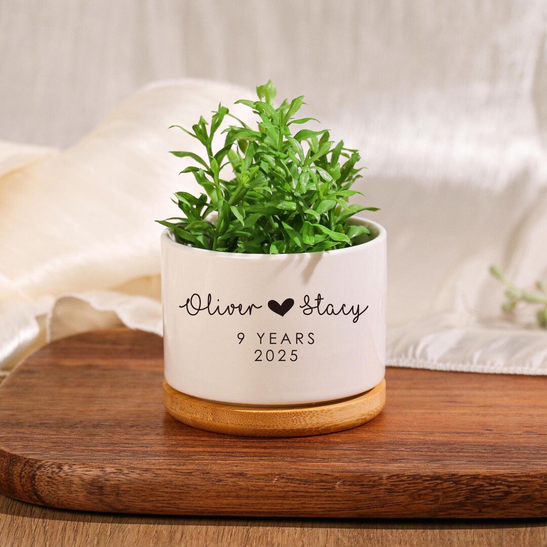Personalized Anniversary Flower Pot: Custom Couple Gift - Etsy