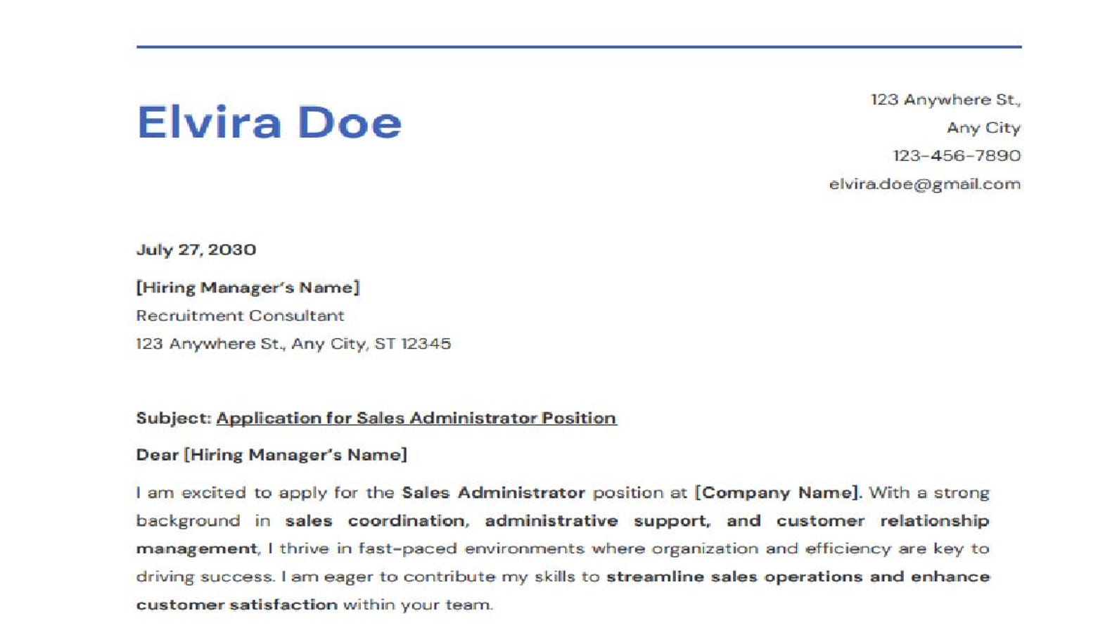 Editable Cover Letter Template for Job Applications - Etsy