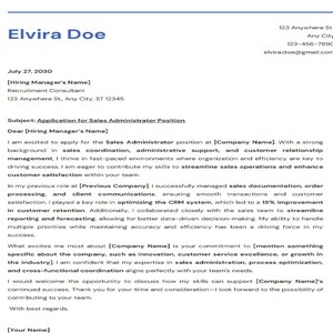 Editable Cover Letter Template for Job Applications - Etsy